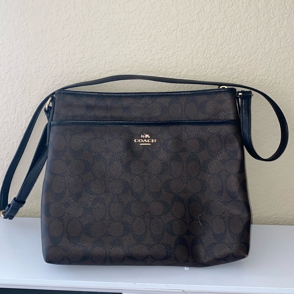 Coach | Bags | Coach Signature File Crossbody Purse | Poshmark